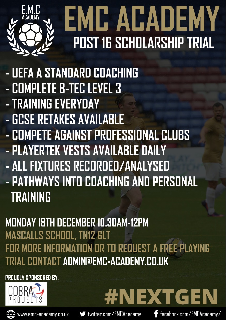 EMC Academy - Post 16 Scholarship Trial